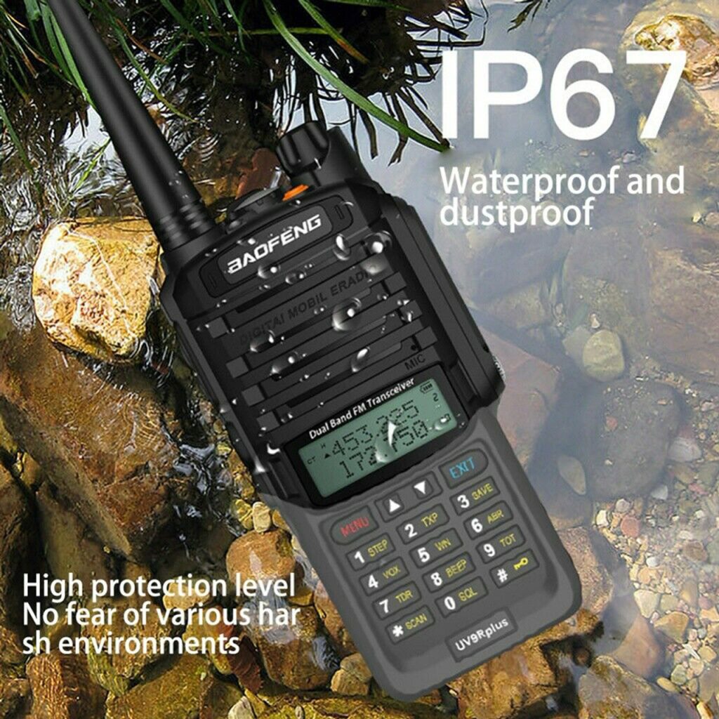 Baofeng UV-9R Plus Water & Dust-Proof Walkie Talkie (1piece) with 1 ...